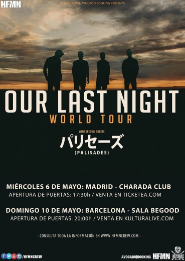 Our Last Night confirman fechas en España - The Backstage